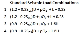 Seismic combinations - IBC