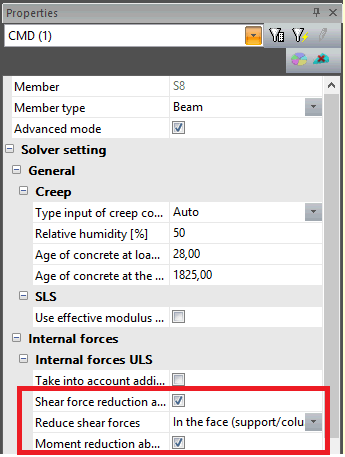 Concrete member data
