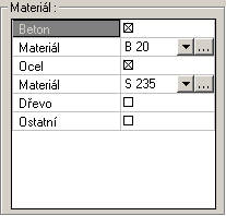 Nastavení materiálů pro projekt