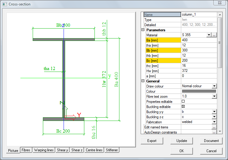 Cross-sections, lists and matrices definition