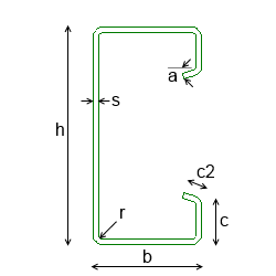 Formcode 117: Cold-Formed C-Plus Section