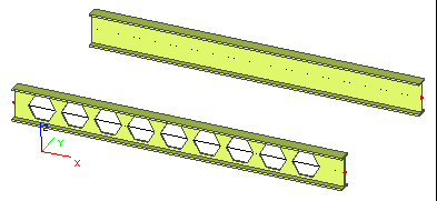 Opening in webs of beams