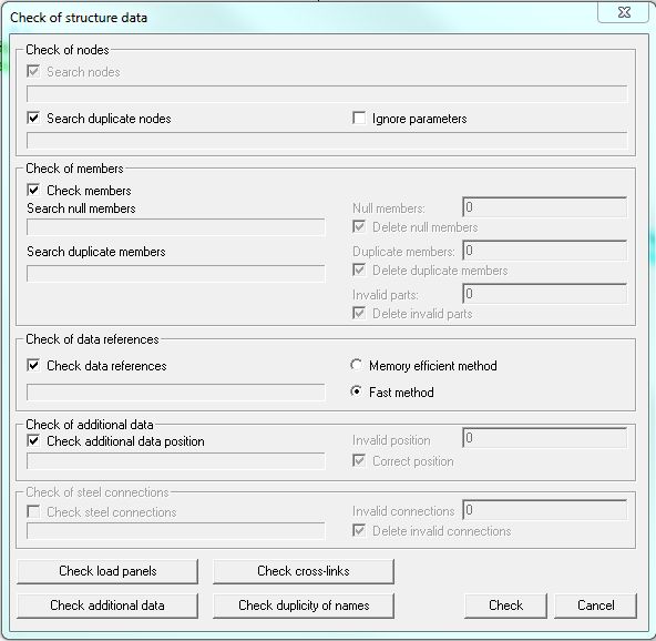 Check Structure data