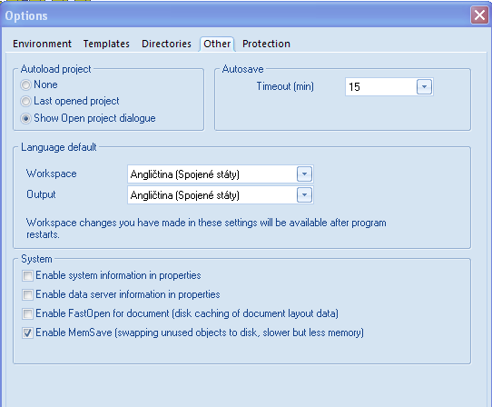 Language of Engineering Report workspace