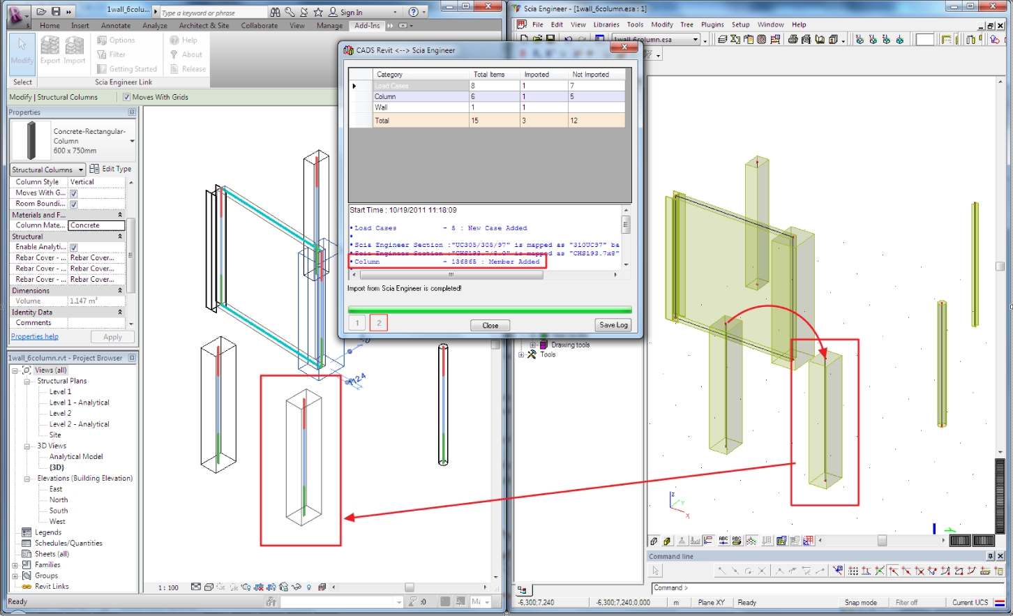 De constructie vanuit SCIA Engineer naar Revit importeren (bijwerken)
