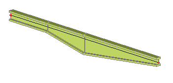 Beam of a variable cross-section