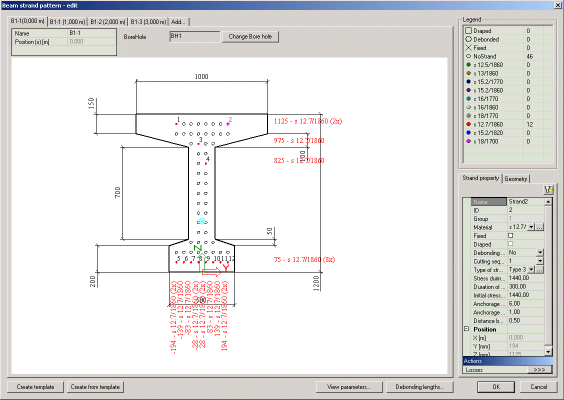 Defining a new beam strand pattern