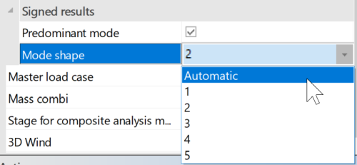 Seismic load case settings