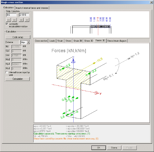 Checking of limit strain - single check