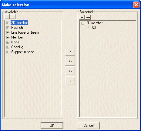 Saving and reading a selection