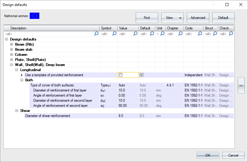 Concrete member data