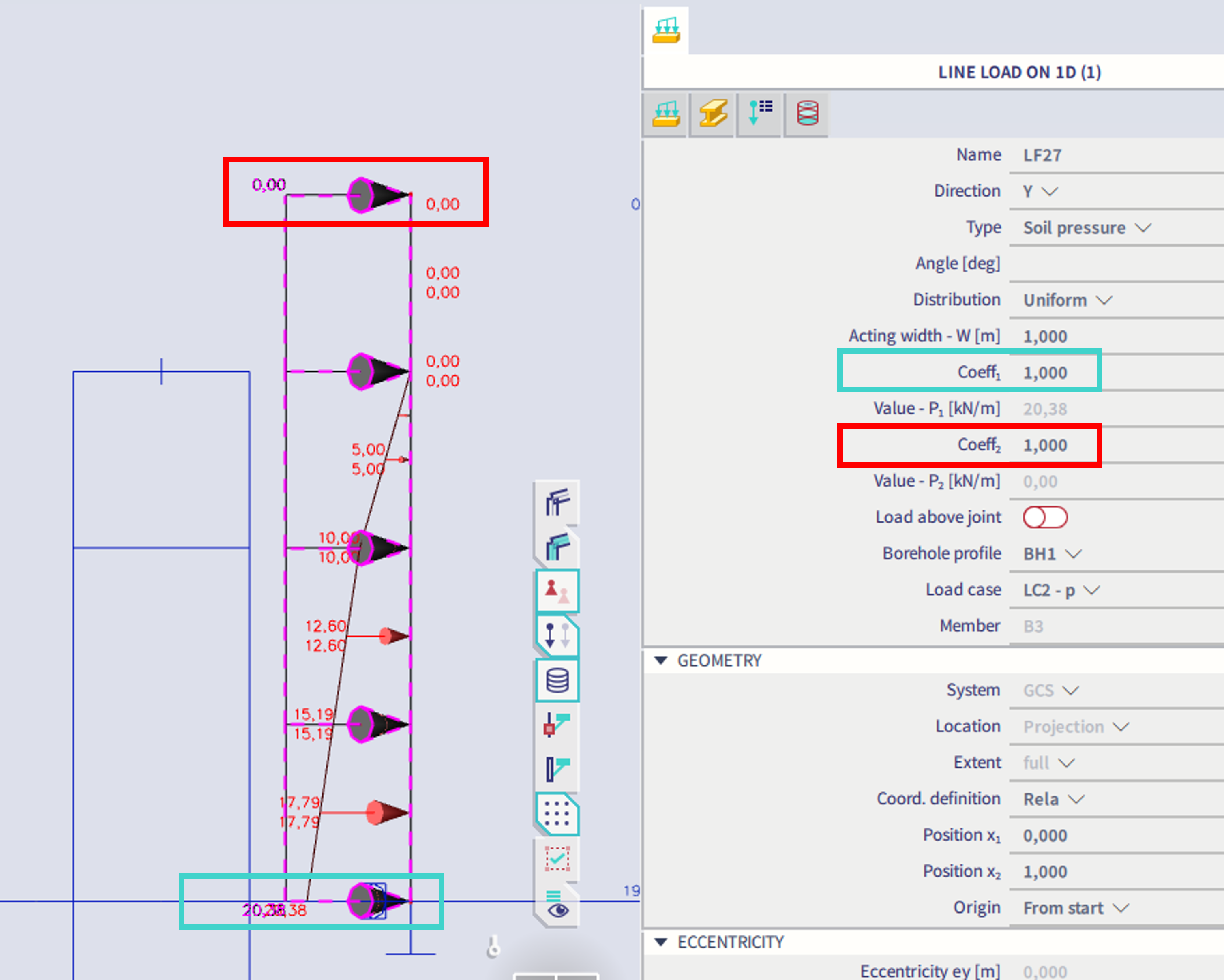 Soil pressure and water pressure
