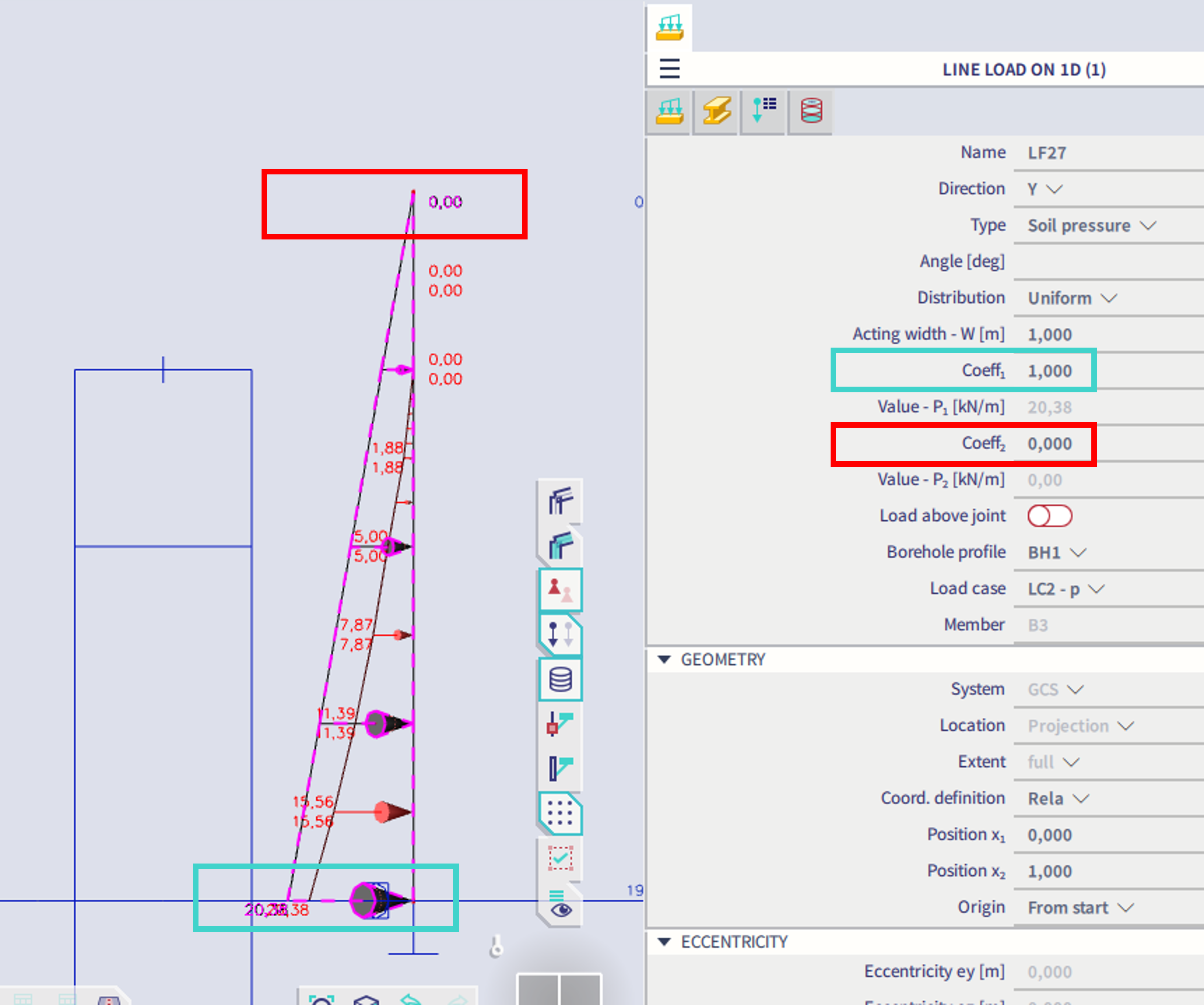 Soil pressure and water pressure
