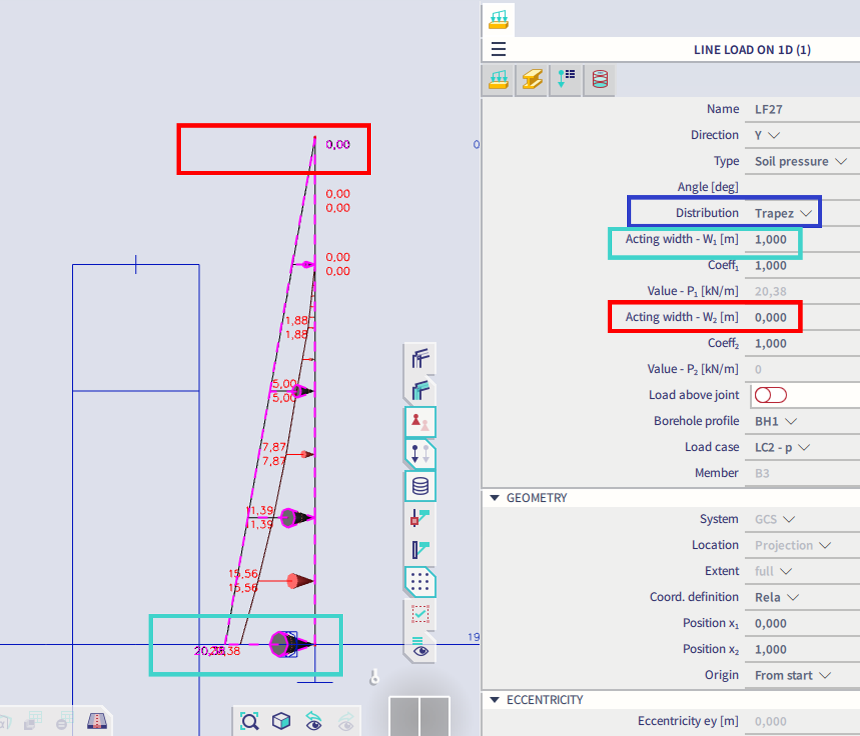 Soil pressure and water pressure