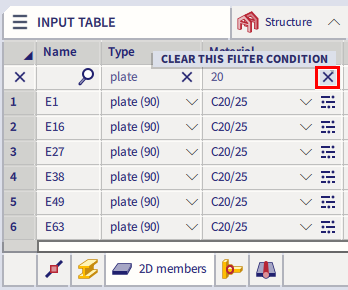 Tools - filtering row