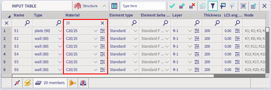 Tools - filtering row