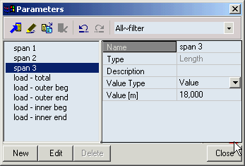 Parameters manager