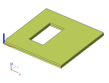 Opening in a slab