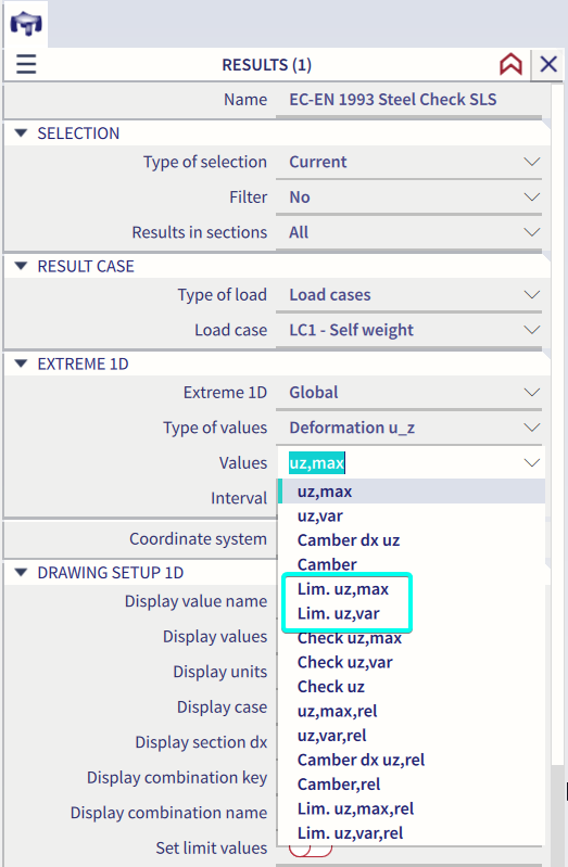 Deflection limits & Unity Checks