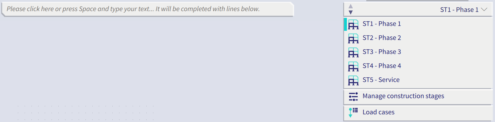 Construction stages in Master selector entity