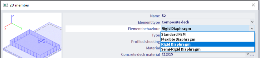 2D Member Element Types & Behaviours